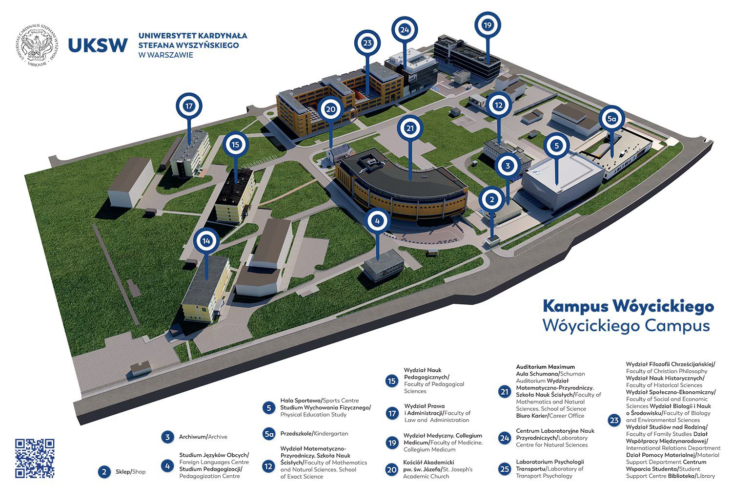 Mapa Kampusu Wóycickiego – Centrum Wsparcia Studenta